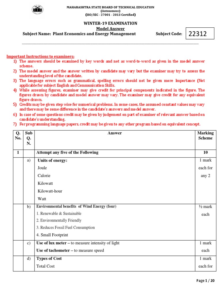 2019 Winter Model Answer Paper (Msbte Study Resources) | PDF ...