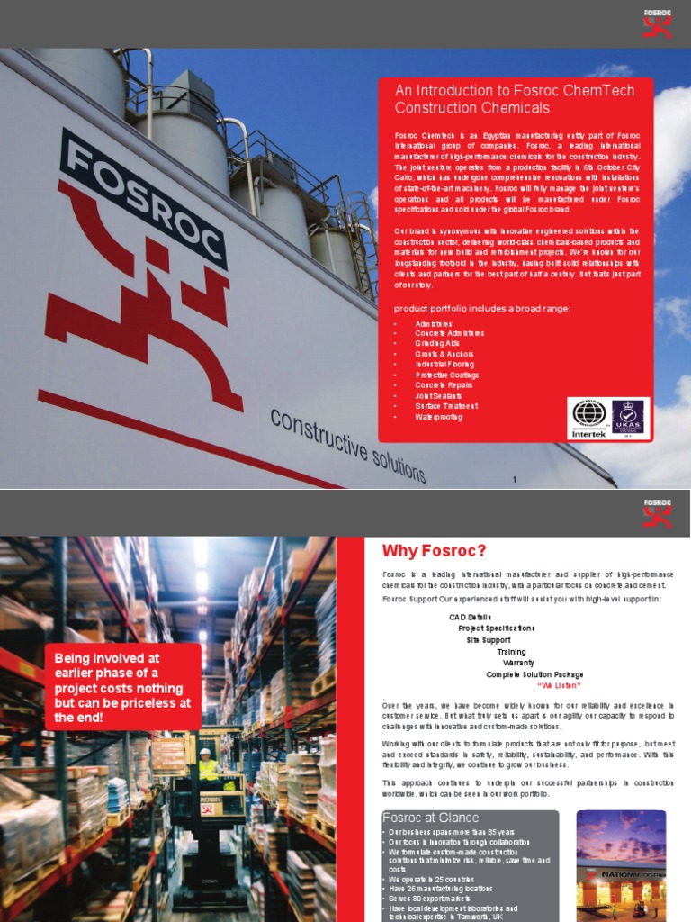Fosroc Egypt Company Profile 1646382455 | PDF | Concrete | Epoxy