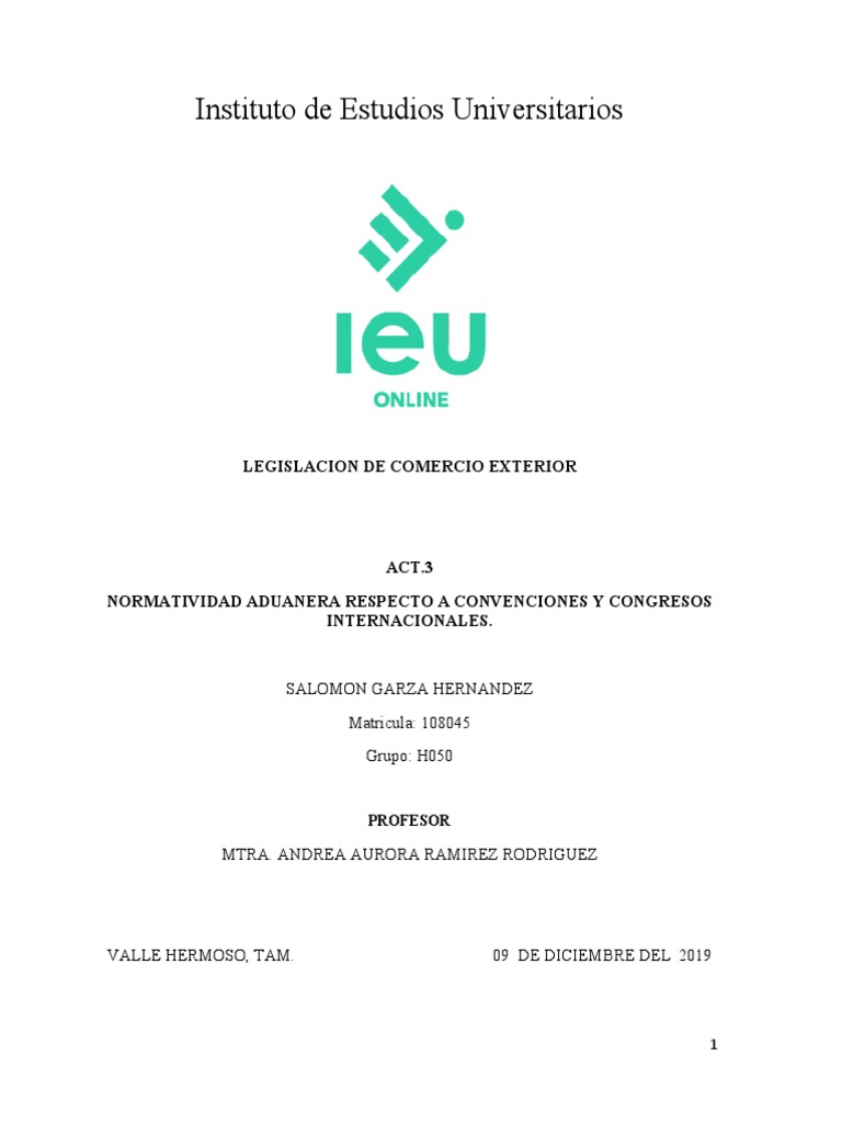 Trabajo IEU | PDF | Negocios | Derecho