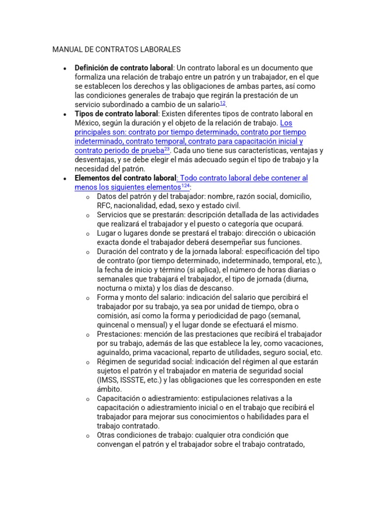 Guía Completa de Contratos Laborales | PDF | Derecho laboral | Salario