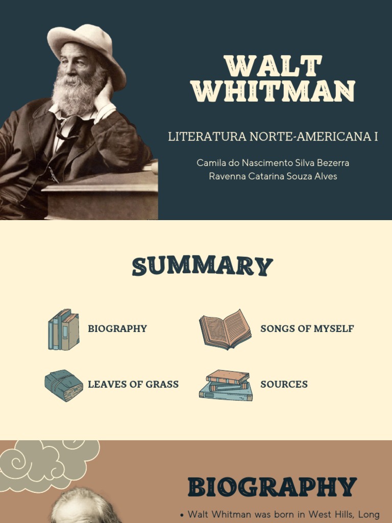 Walt Whitman: A Literary Journey | PDF