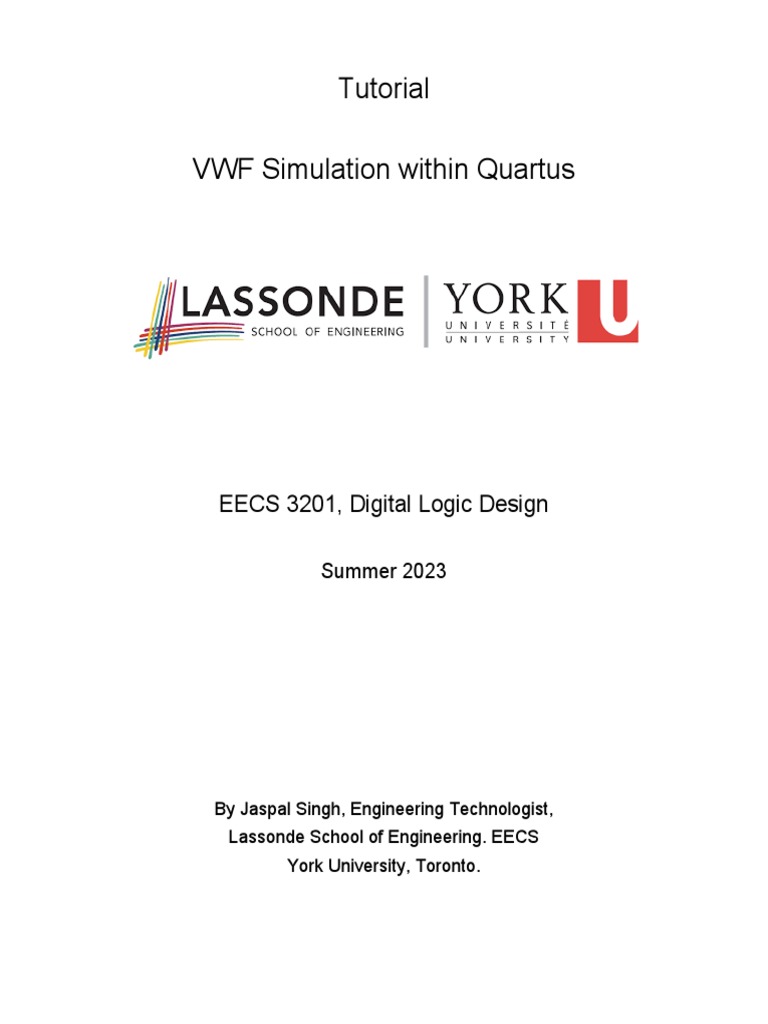 VWF Simulation in Quartus | PDF | Simulation | Computer Engineering