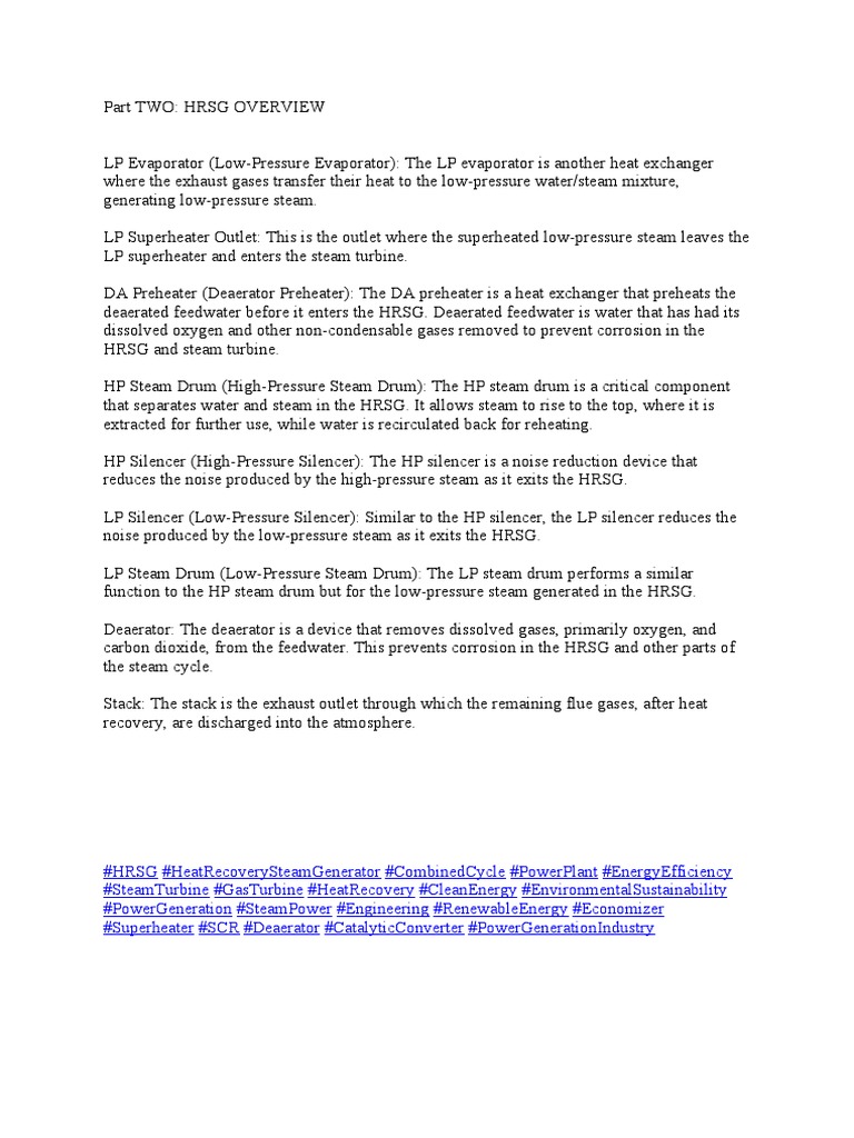 Part Two HRSG Overview | PDF