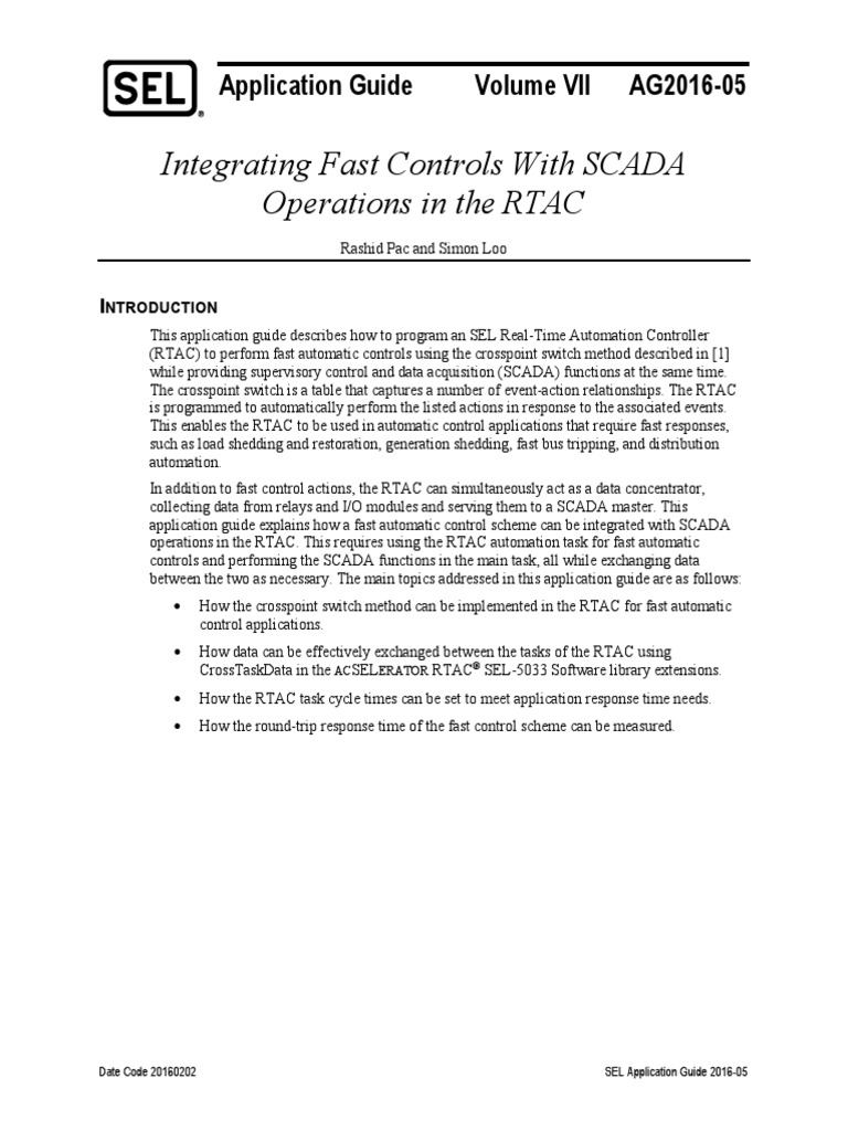 Integrating Fast Controls Scada-Rtac | PDF