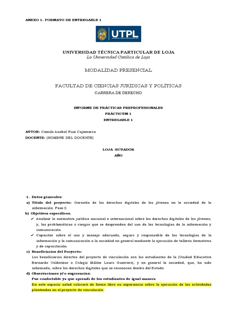 Formato de Entregable 1.actualizado 14-07-2023-1 | PDF