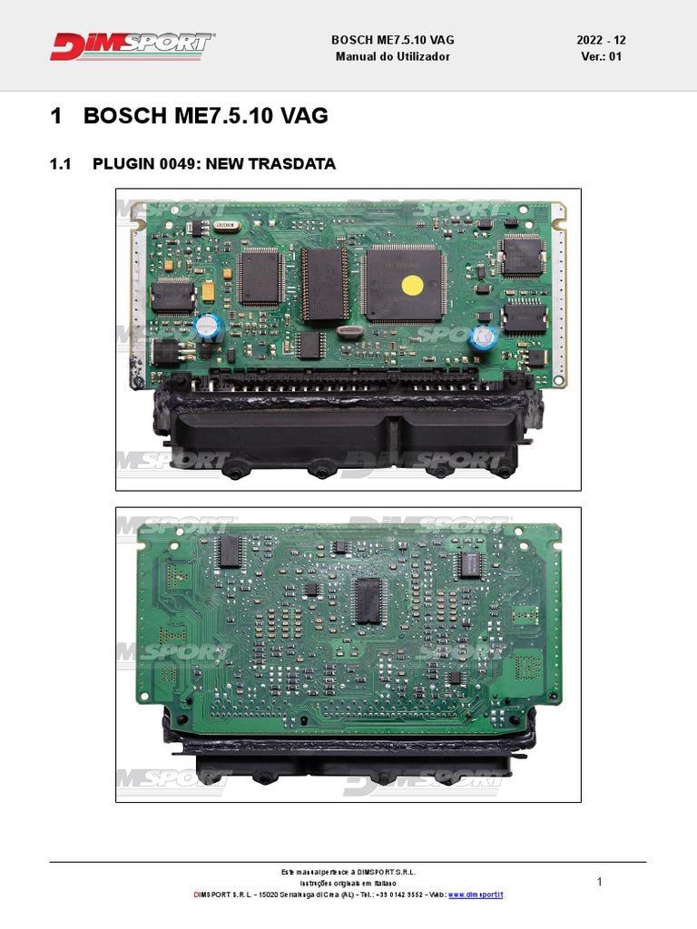 NT Bosch Me7.5.10 Vag 2070 | PDF
