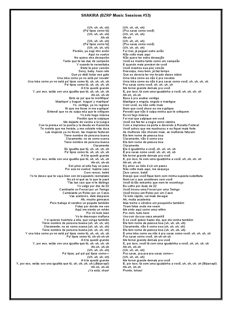 Letra de "BZRP Music Sessions #53" | PDF