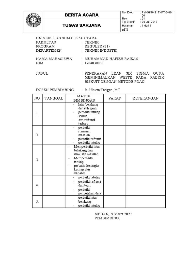 Form Asistensi TA | PDF | Teknologi & Rekayasa