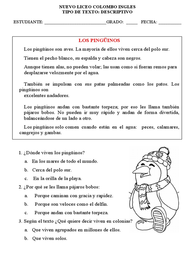 Los Pingüínos | PDF | Viajes y turismo | Estudios de idiomas extranjeros