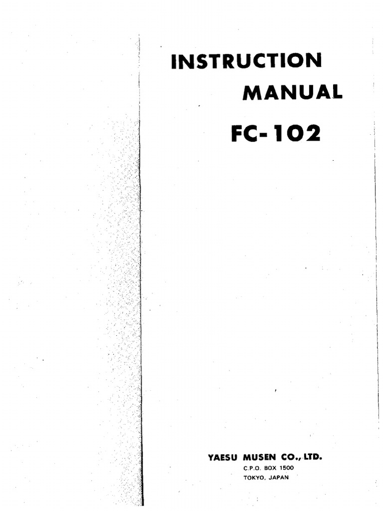 Yaesu fc-102 | PDF