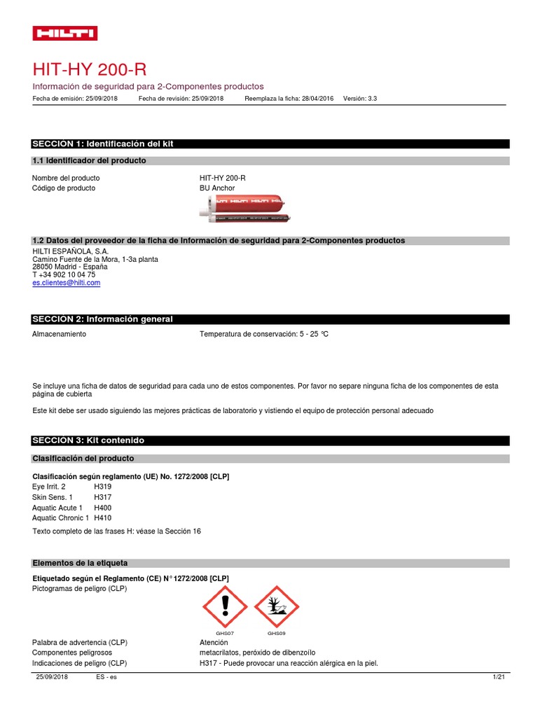 HDS Hit Hy 200 R | PDF