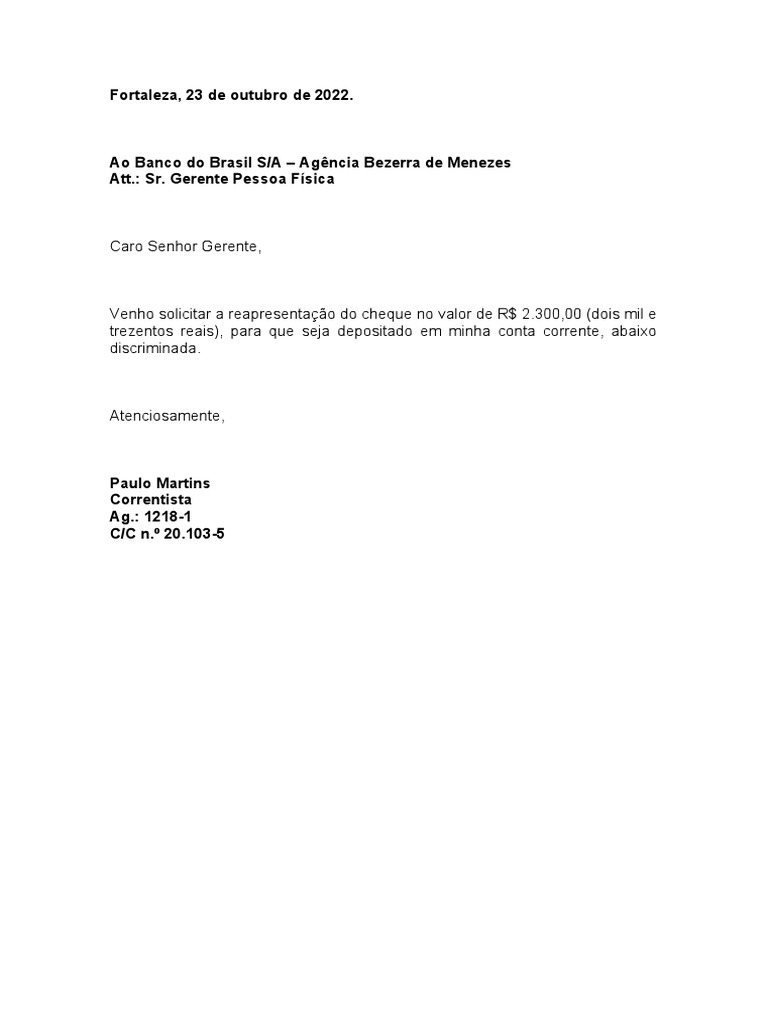 Modelo.carta.simples | PDF