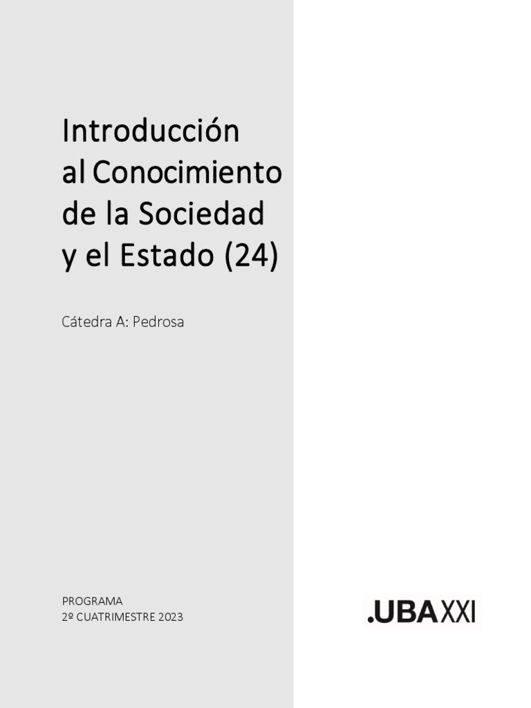 Programa ICSE 24 A-2C2023 | PDF | Estado (política) | Democracia