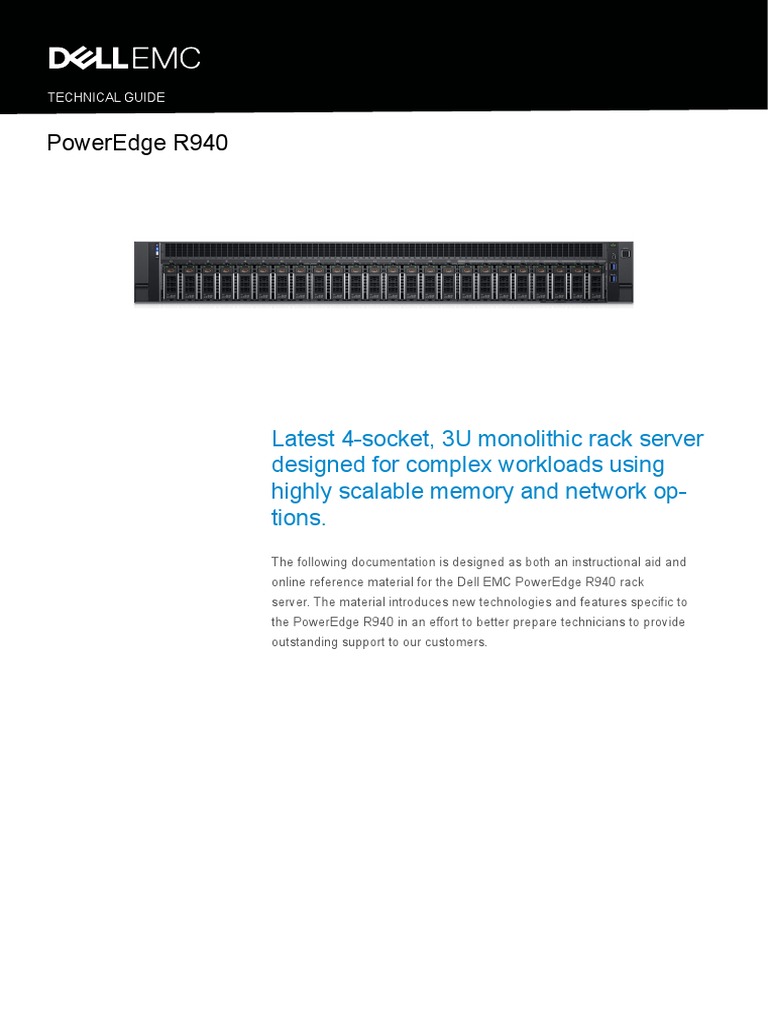 PowerEdge R940 Technical Guide | PDF