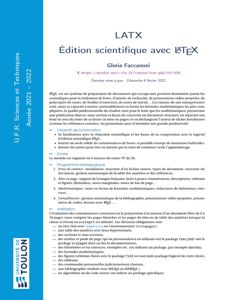 Introduction à la rédaction avec LATEX | PDF | Mise en page | TeX