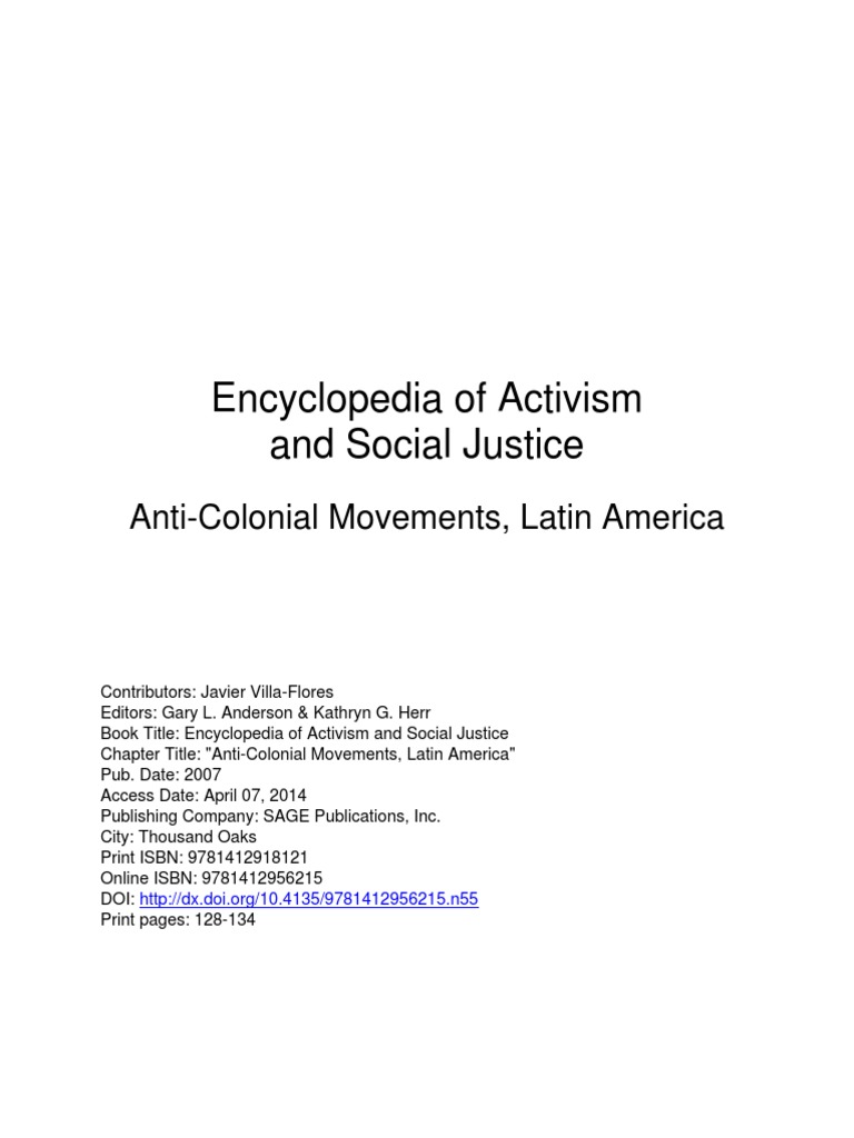 Encyclopedia of Activism and Social Justice | PDF