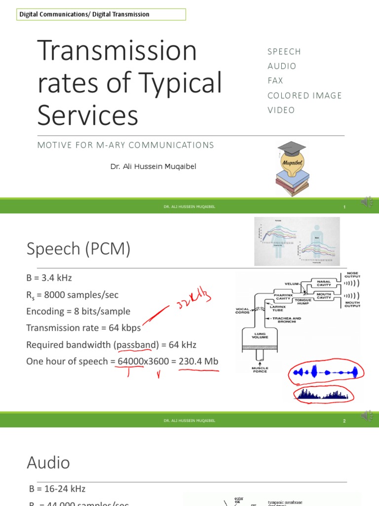 7p4 Transmission Rates of Typical Services | PDF