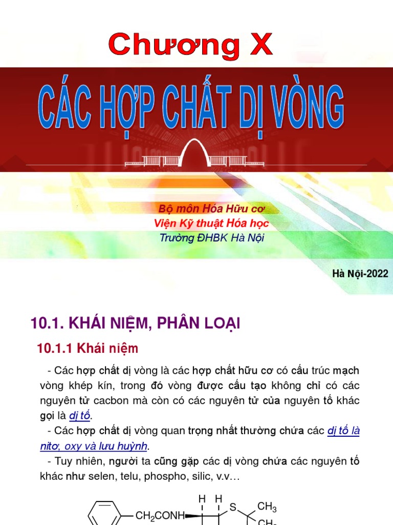 Chương 10 Các hợp chất dị vòng | PDF