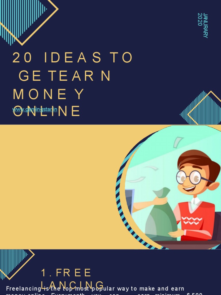 20 Ideas To Get Earn Mone.9393526.Powerpoint | PDF | Cyberspace ...