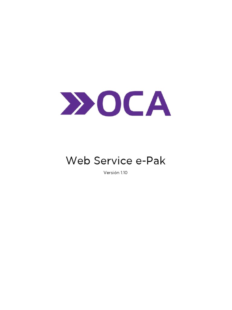 OCA - E-Pak - Web Services | Descargar gratis PDF | Informática | Protocolos de capa de aplicación