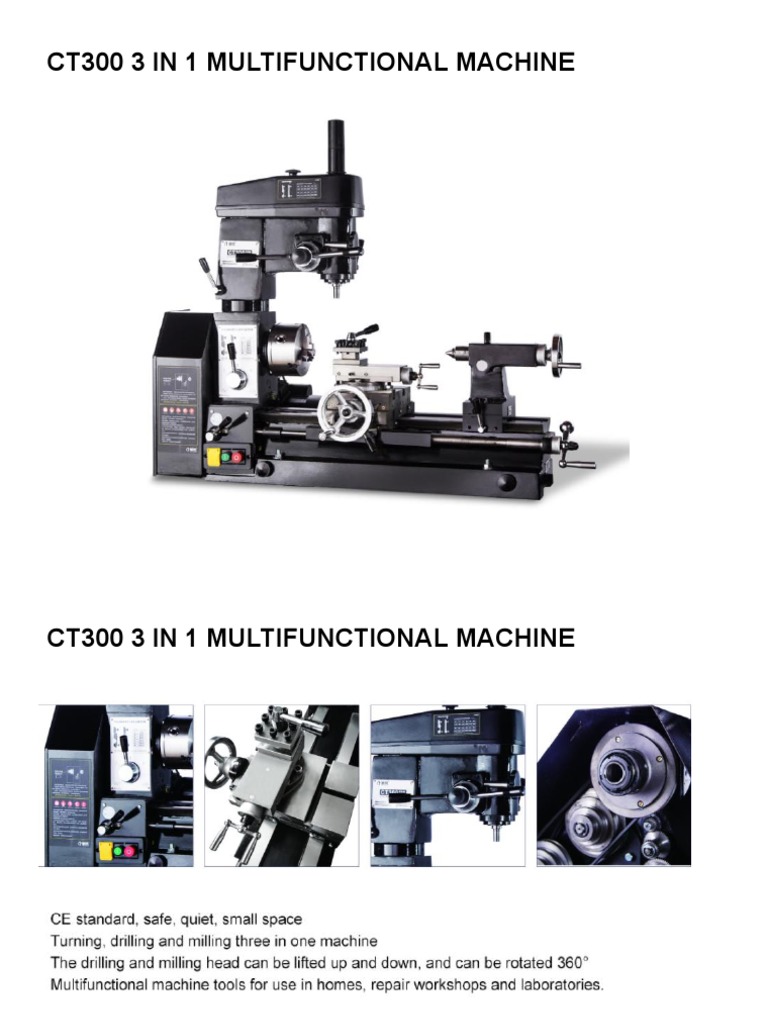 CT300 3-in-1 Machine Specifications | PDF | Metalworking | Crafts