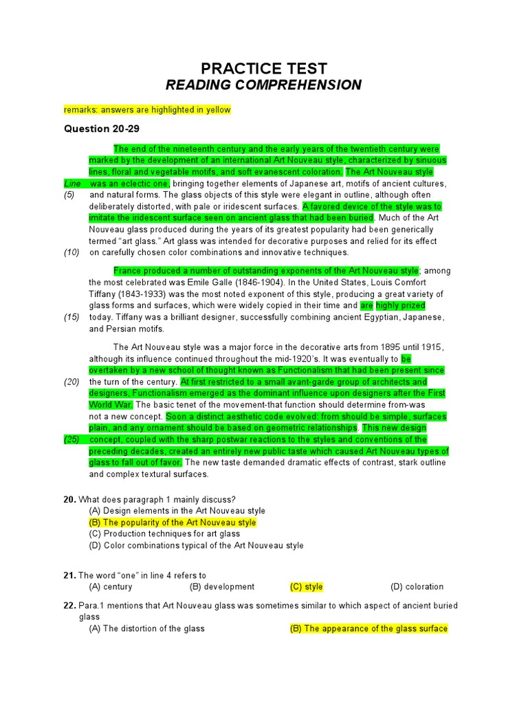 Bernardus Ari - E2 - Reading Comprehension - Part 2 With Answer 2 | PDF ...