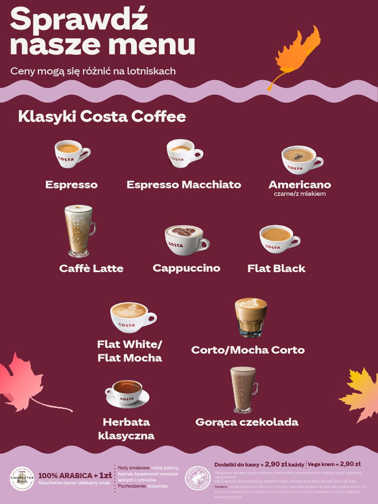 COSTA Menu Jesien - 2 | PDF