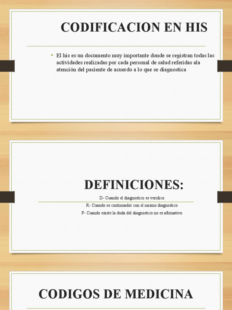 Codificacion en His | PDF
