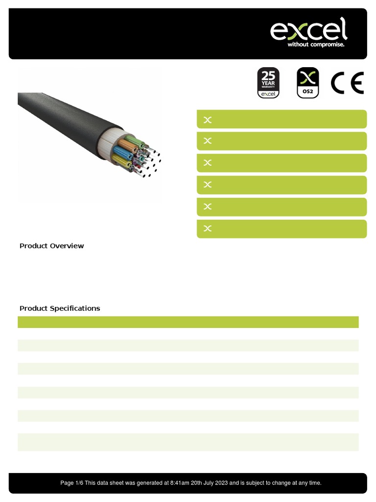 205 324 FOC Datasheet | PDF | Optical Fiber | International ...