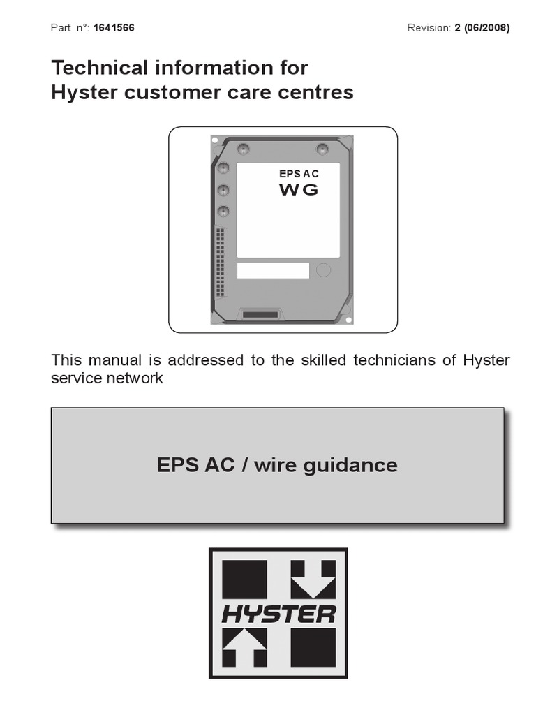 Technical Information For Hyster Customer Care Centres | PDF
