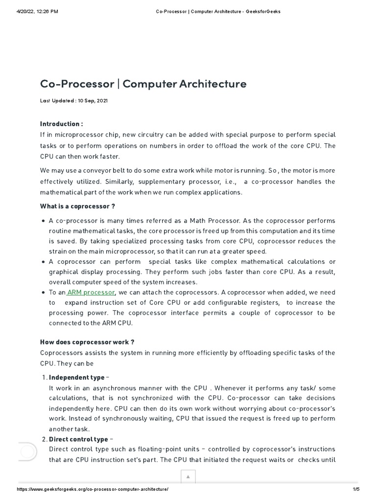 Co Processor Main | PDF | Central Processing Unit | Computer Engineering