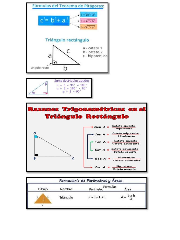 Resolucion de Triangulos Rectangulos | PDF