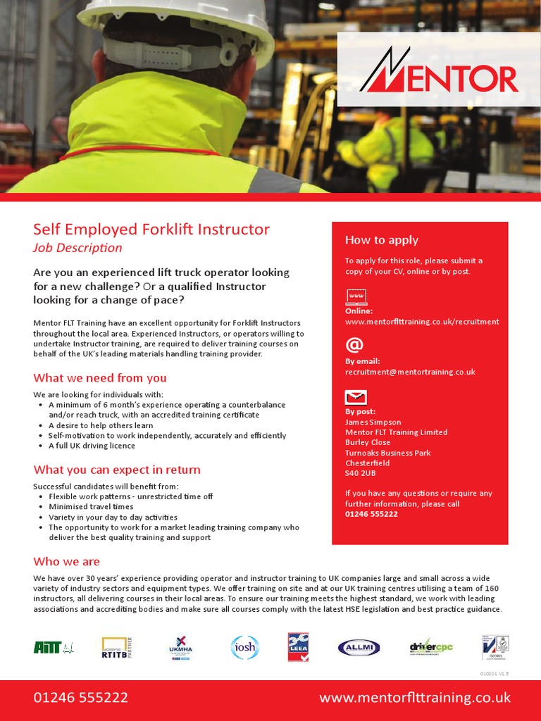 Forklift Instructor Job Opportunity | PDF | Forklift