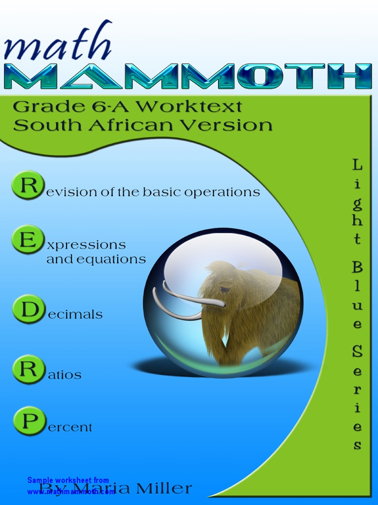 Math Mammoth Grade6 Samples SA | PDF | Division (Mathematics) | Equations