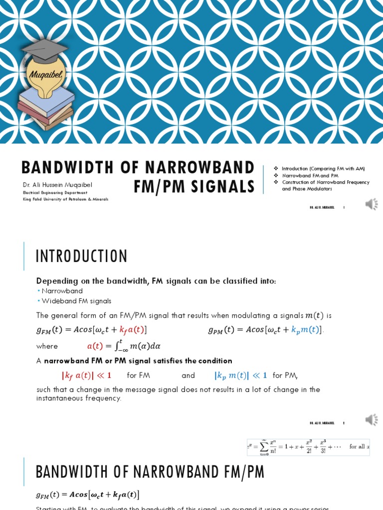 3 Bandiwdth of Narrowband FM | PDF | Frequency Modulation | Bandwidth ... 3 Bandiwdth of Narrowband FM | PDF | Frequency Modulation | Bandwidth ...