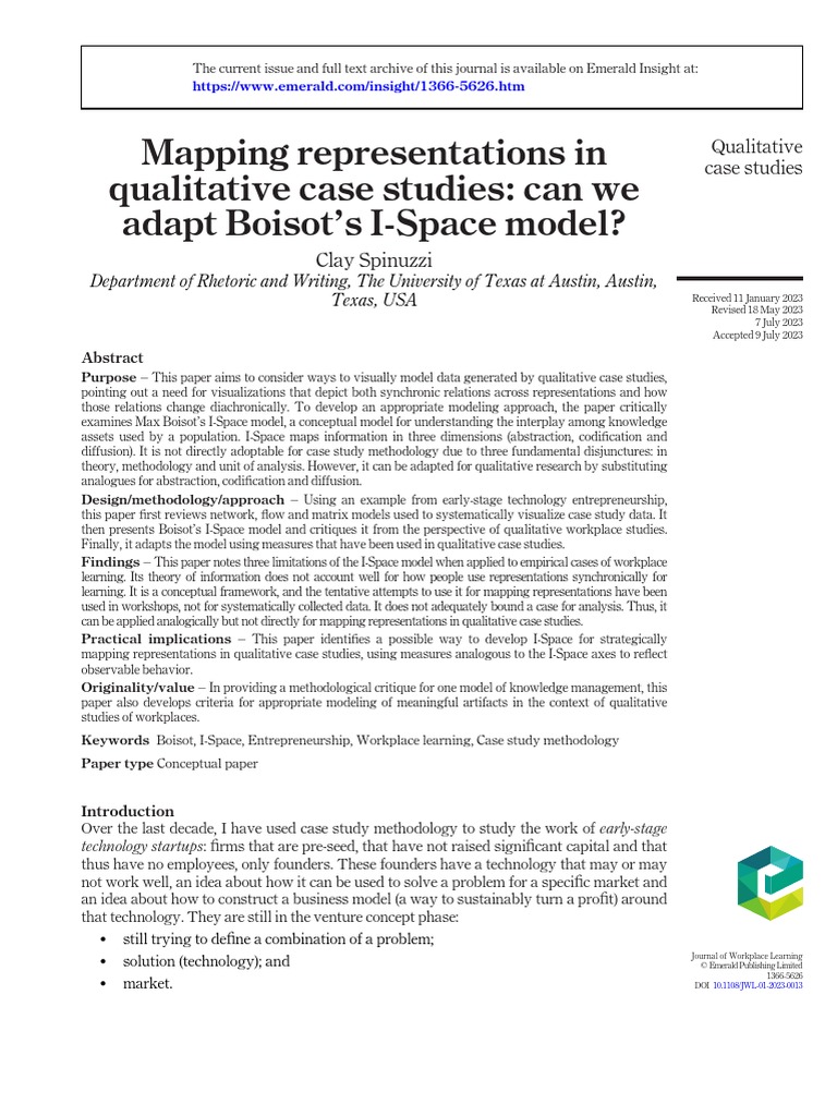 Mapping Representations in - Clay Spinuzzi | PDF | Computers | Technology & Engineering