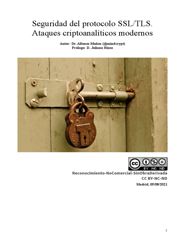 Book Seguridad en El Protocolo SSL TLS Ataques Criptoanaliticos | PDF ...