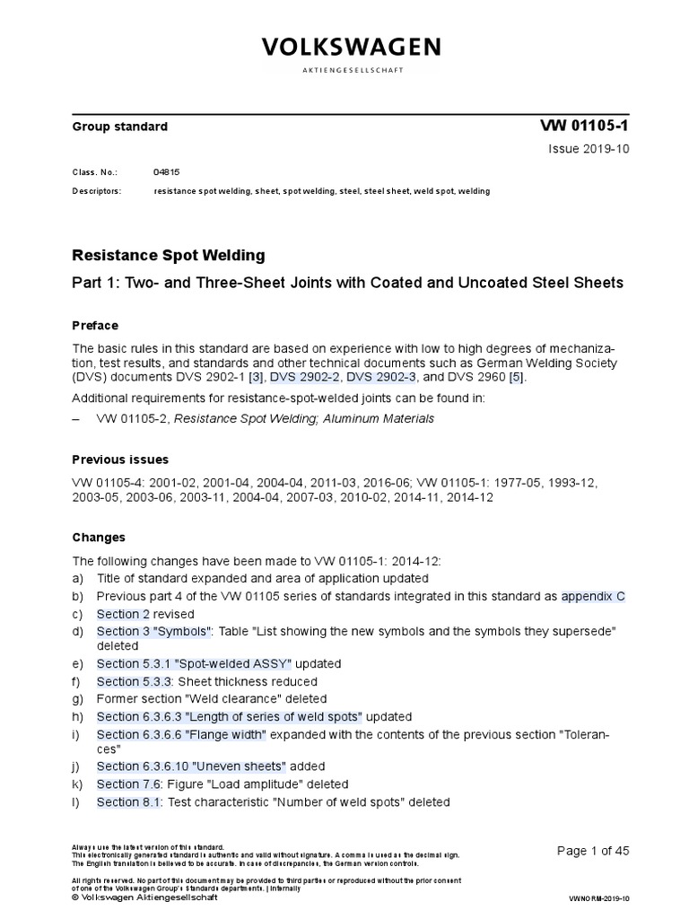 Part 1: Two-And Three-Sheet Joints With Coated and Uncoated Steel ...