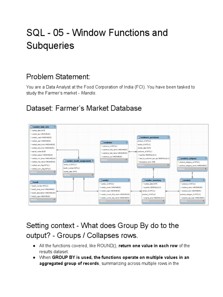SQL - 05 - Window Functions | PDF | Computing | Computer Programming