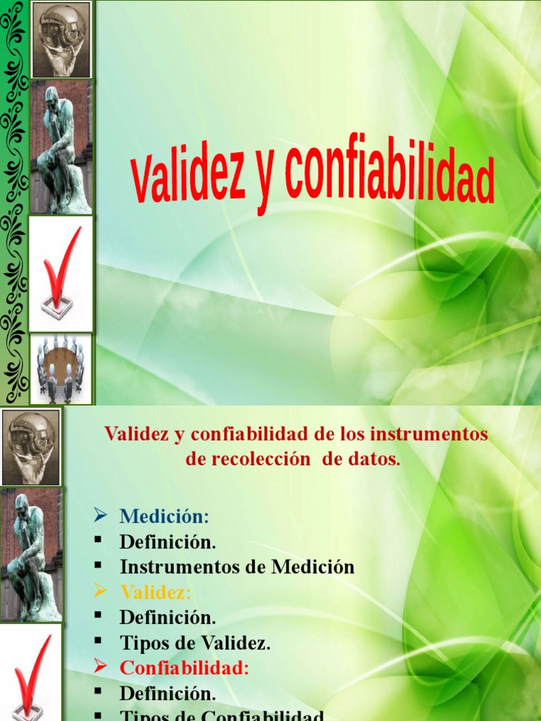 Validez y Confiabilidad | PDF | Validez (Estadísticas) | Medición