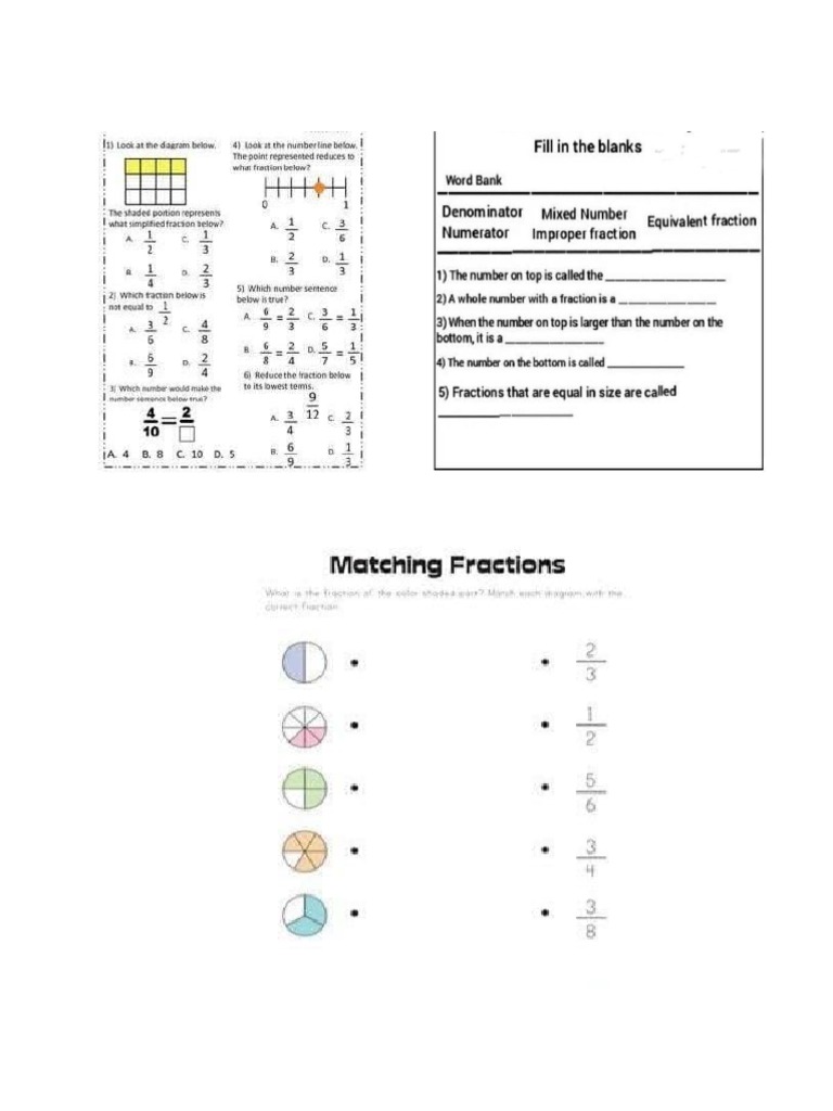 fraction worksheet | PDF