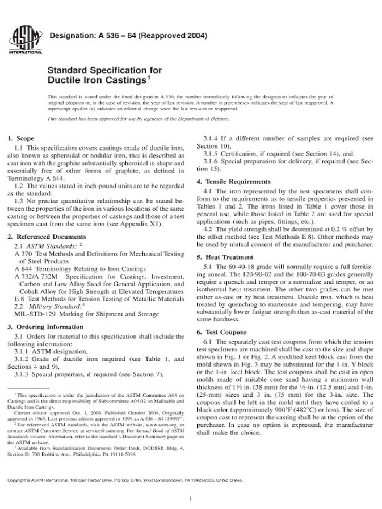 Norma-Astm A 536 | PDF