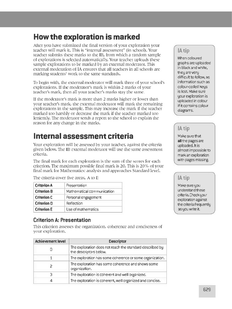 IA Marking Criteria | PDF