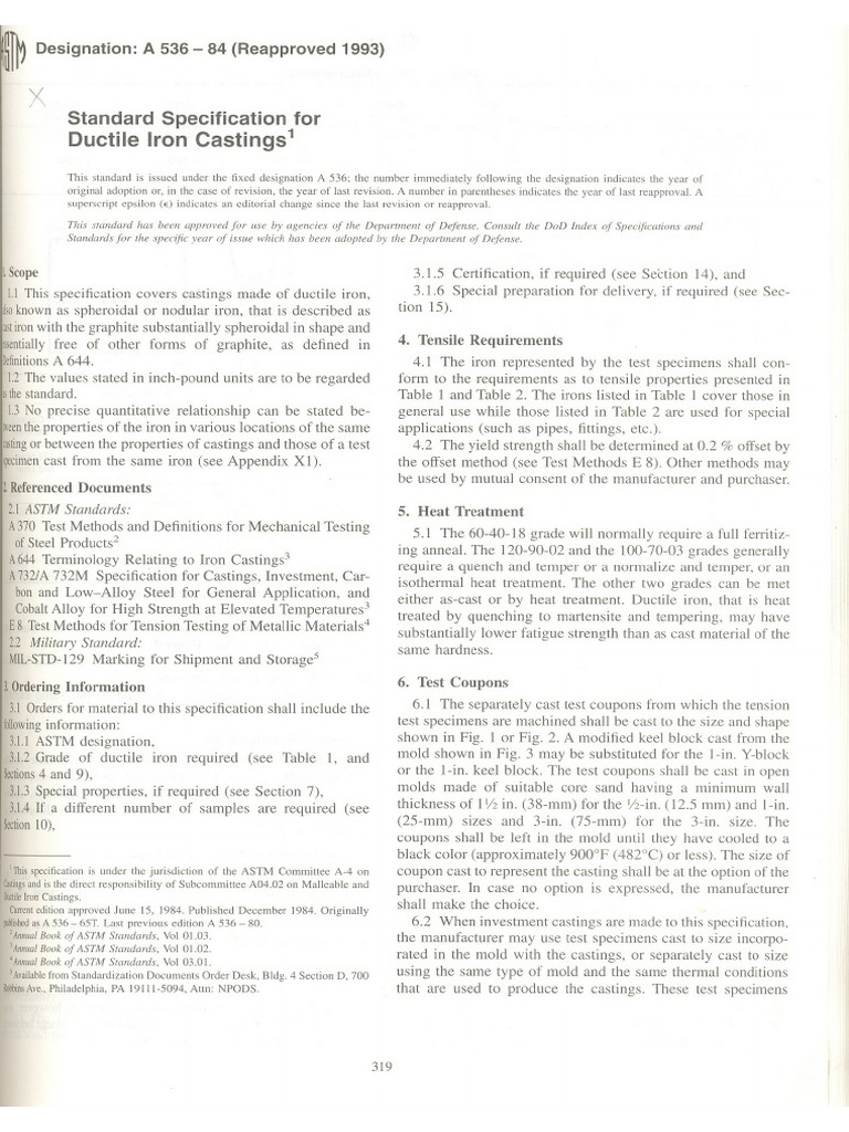 Norma Astm A 536 1993 Pdf