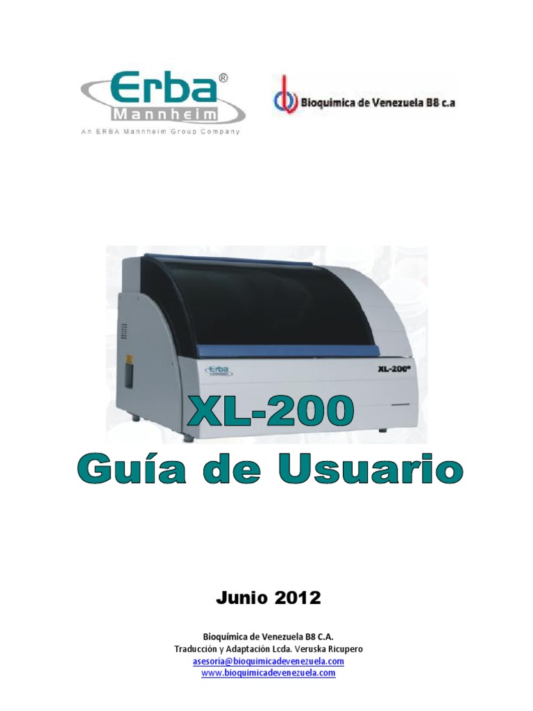 D-Ex-006 - Erba XL-200. Guia de Usuario | PDF
