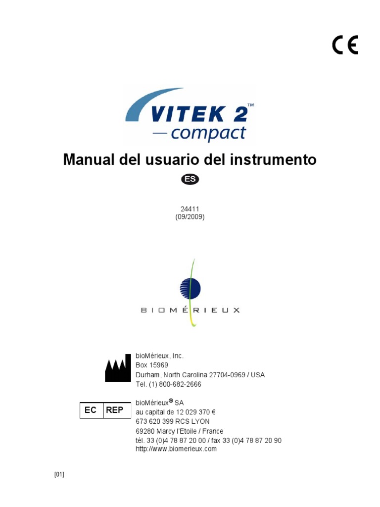 D-EX-039 Manual de Usuario Del Instrumento VITEK 2 Compact. Biomérieux ...