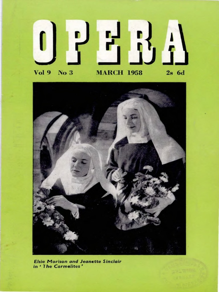 Opera, Vol 9 No 3 March 1958 | PDF