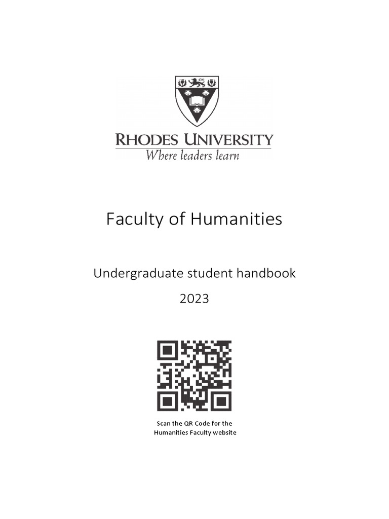 Humanities Faculty Handbook For 2023 | PDF