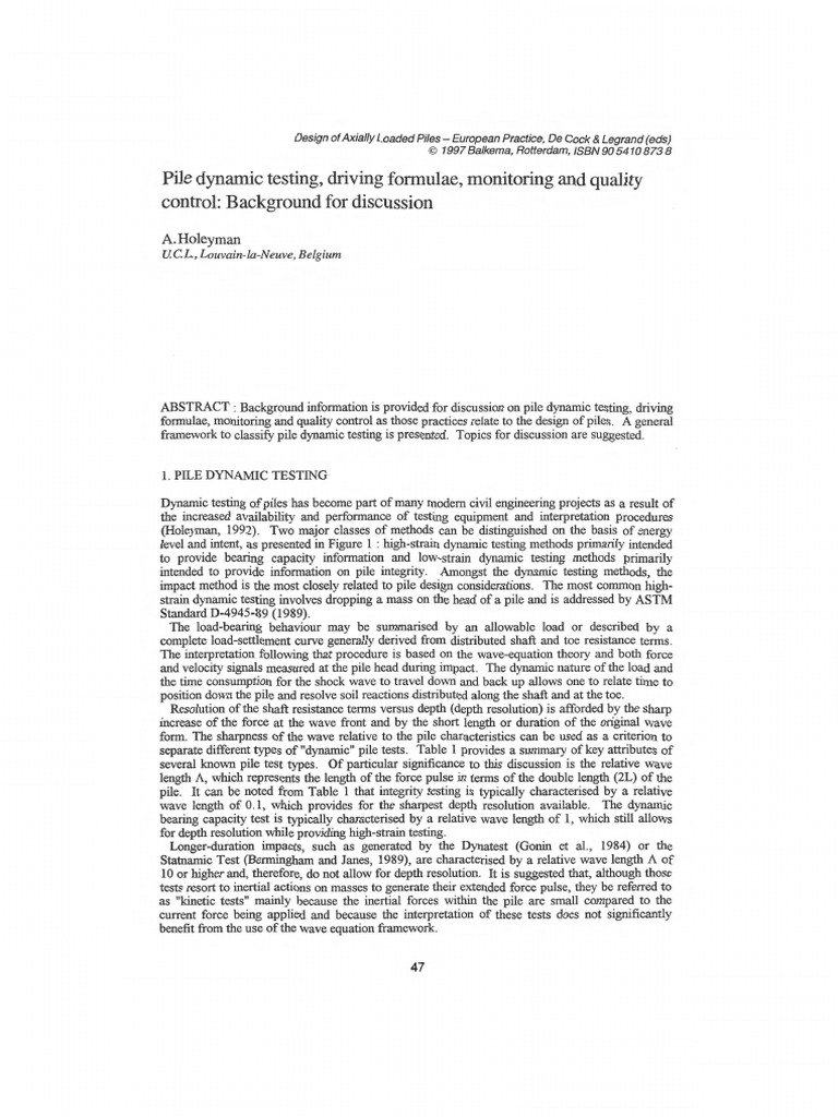 1997 Design Axially Loaded Piles 1 | PDF | Deep Foundation | Force