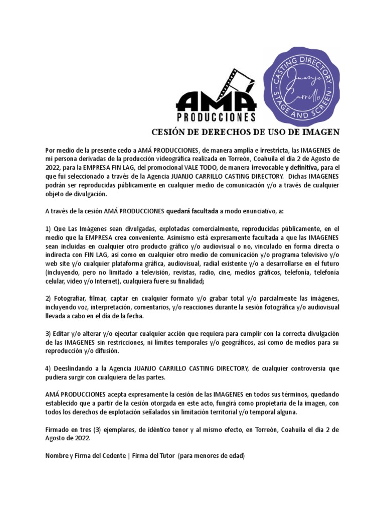 Carta de Cesion de Derechos | PDF Carta de Cesion de Derechos | PDF